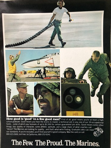 Vintage 1977 Marine Corps USMC recruiting original color ad | eBay