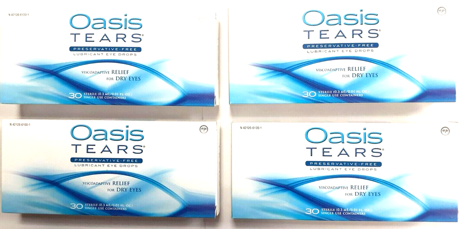 **4 BOXES** OASIS TEARS For Dry Eye Relief - Premium Product - Exp. 9/ ...