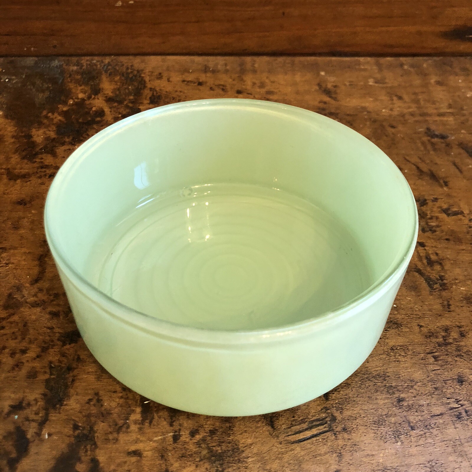 Jadeite Green Glass Round Antique Powder Jar / Trinket Box / Vintage ...