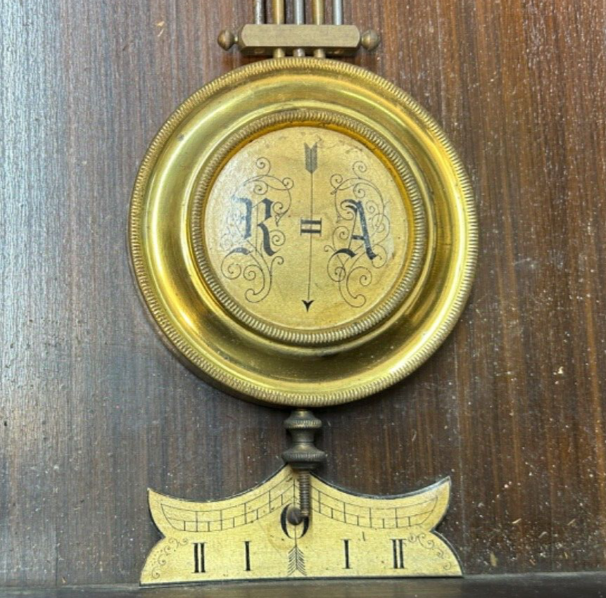 HAC HAMBURG GERMANY WALL CLOCK CROSSED ARROWS W/KEY, 1800's Works | eBay