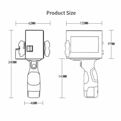 Portable Handheld Smart LCD Date Coder Inkjet Printer Ink Coding ...