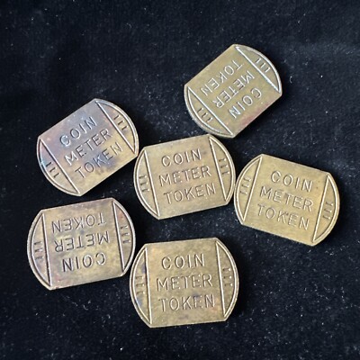 Vintage- Group of 6 Bronze Parking Meter Tokens | eBay