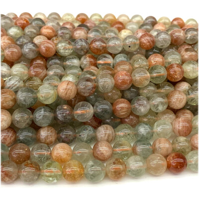 Natural Genuine Gold Green Arusha Sunstone Round Loose Gemstone Stone ...