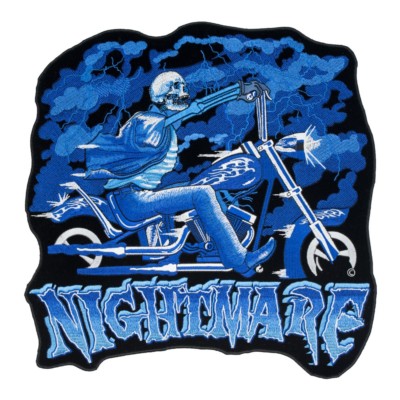 Nightmare Skeleton Motorcycle Patch, Biker Back Patches | eBay