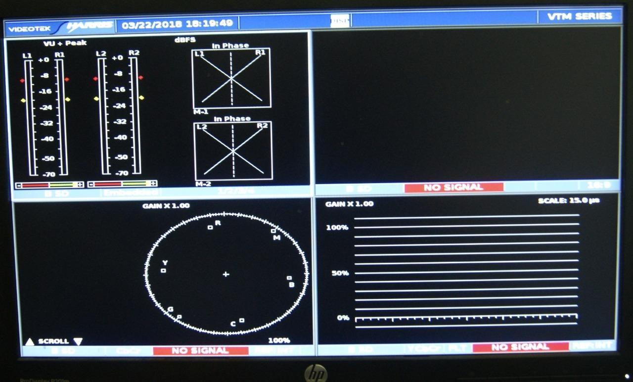 Harris Videotek VTM4100 Multiformat Waveform /Vector Monitor OPT HD/SD ...