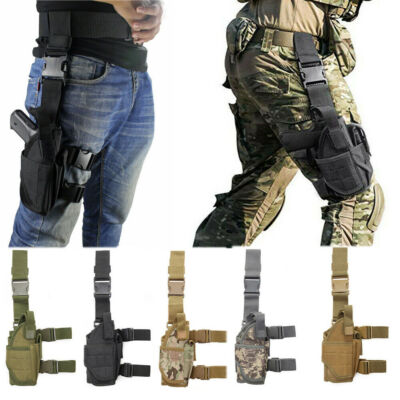 Military Drop Leg Holster Tactical Thigh Pistol Gun Pouch Right Hand ...