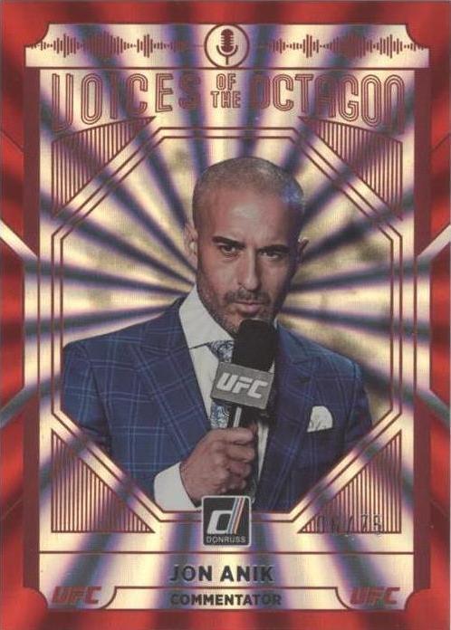 2022 Donruss UFC - Voices of the Octagon Jon Anik #222 Holo Red Laser ...