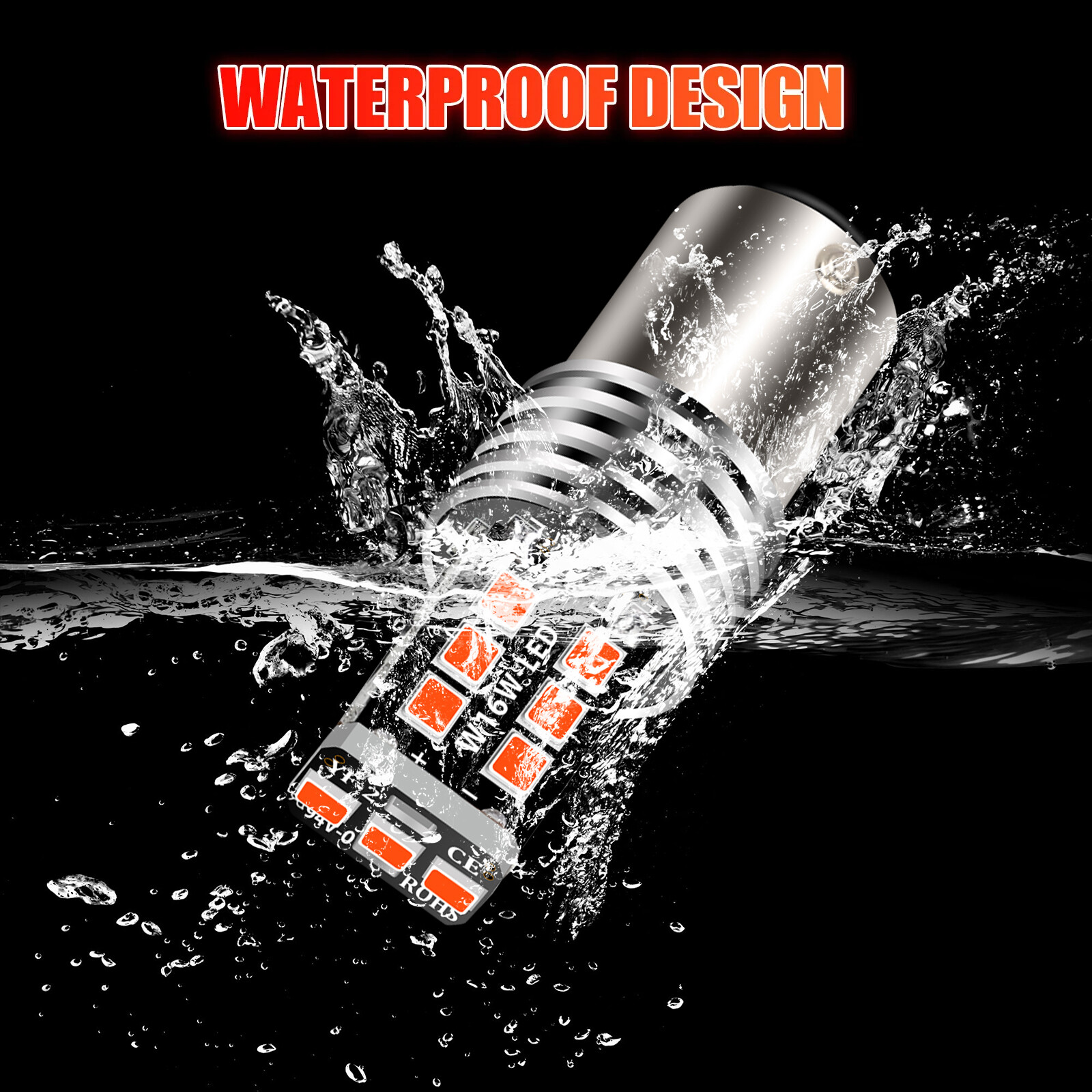 4X 1157 LED Strobe Flashing Safety Alert Brake Tail Light Stop Parking ...