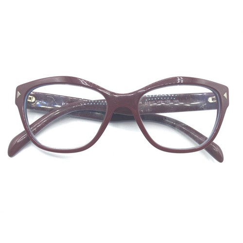 Prada VPR 27S UF9-1O1 Dark Red Blue Eyeglasses Frames 51-17 140 Italy ...
