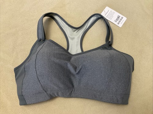 Syrokan Sports Bra 40DD Grey NWT Hooking Racerback | eBay