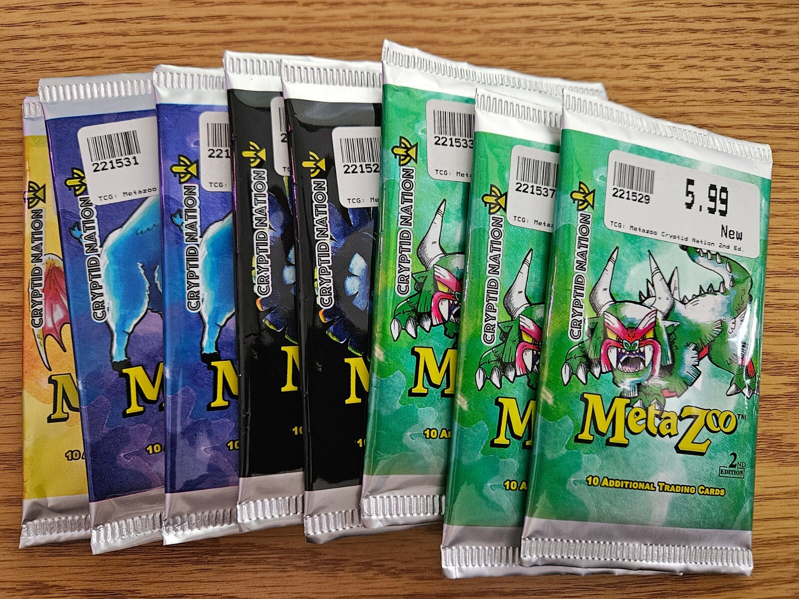 NEW SEALED MetaZoo Cryptid Nation 2nd Edition Booster Pack - Lot of 8 packs | eBay
