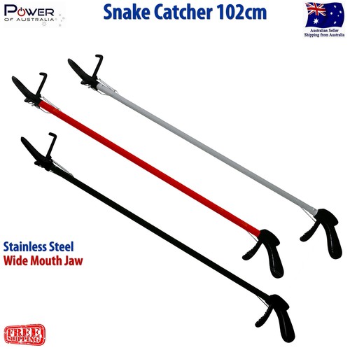 Snake Catcher Holding Grabber Gun Handle Tong Wide Jaw Stainless Steel ...