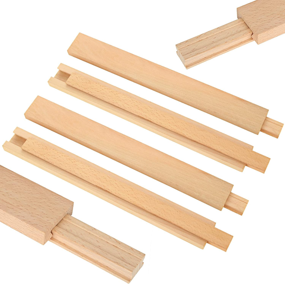 DAJAVE 6PCS 16 Inch Wood Drawer Slides, Classic Traditional Wood Center ...