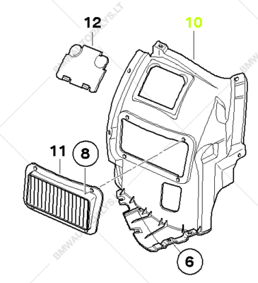 BMW 1 Series E88 E82 OEM Fender Liner Splash Guard 51118045962 Front ...