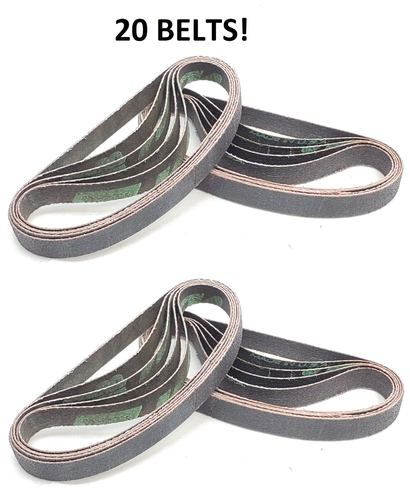 20 PACK- 1/2" X 12" Coarse P80 Grit Knife Sharpener Sanding Belts ...