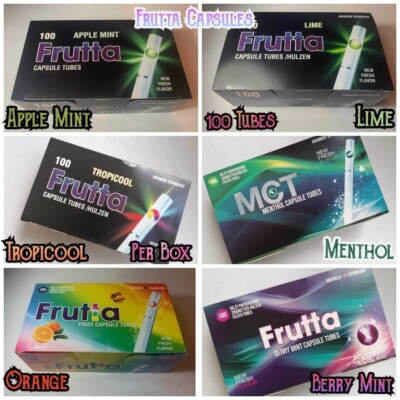 Frutta capsules cigarette filter tubes 6 flavours UK Fast Free Postage ...