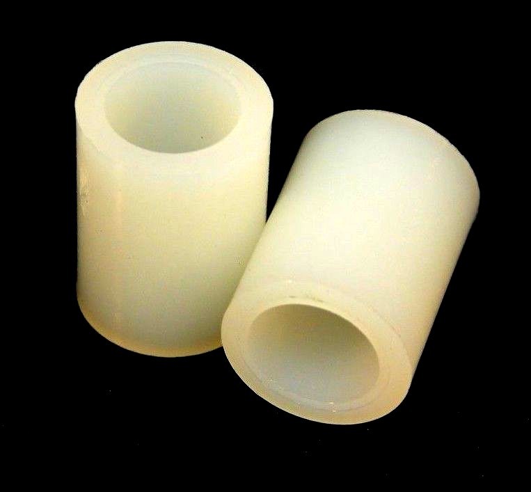 (25) ROUND Nylon spacer 3/8" OD X 1/4" ID X 1/2" length UN-THREADED NH ...