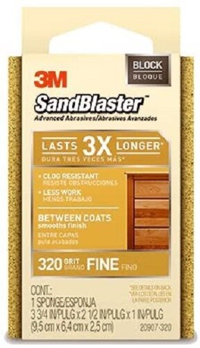 3M 20907-320 320 Grit SandBlaster Between Coats Sanding Sponge Block | eBay