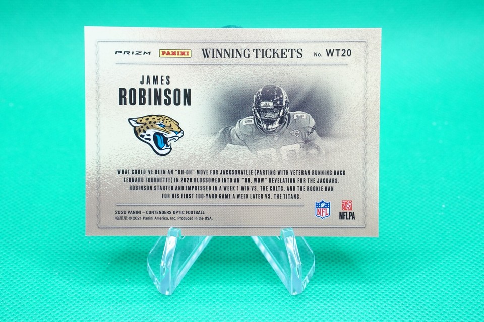 2020 Contenders Optic Winning Ticket #20 James Robinson Jacksonville ...
