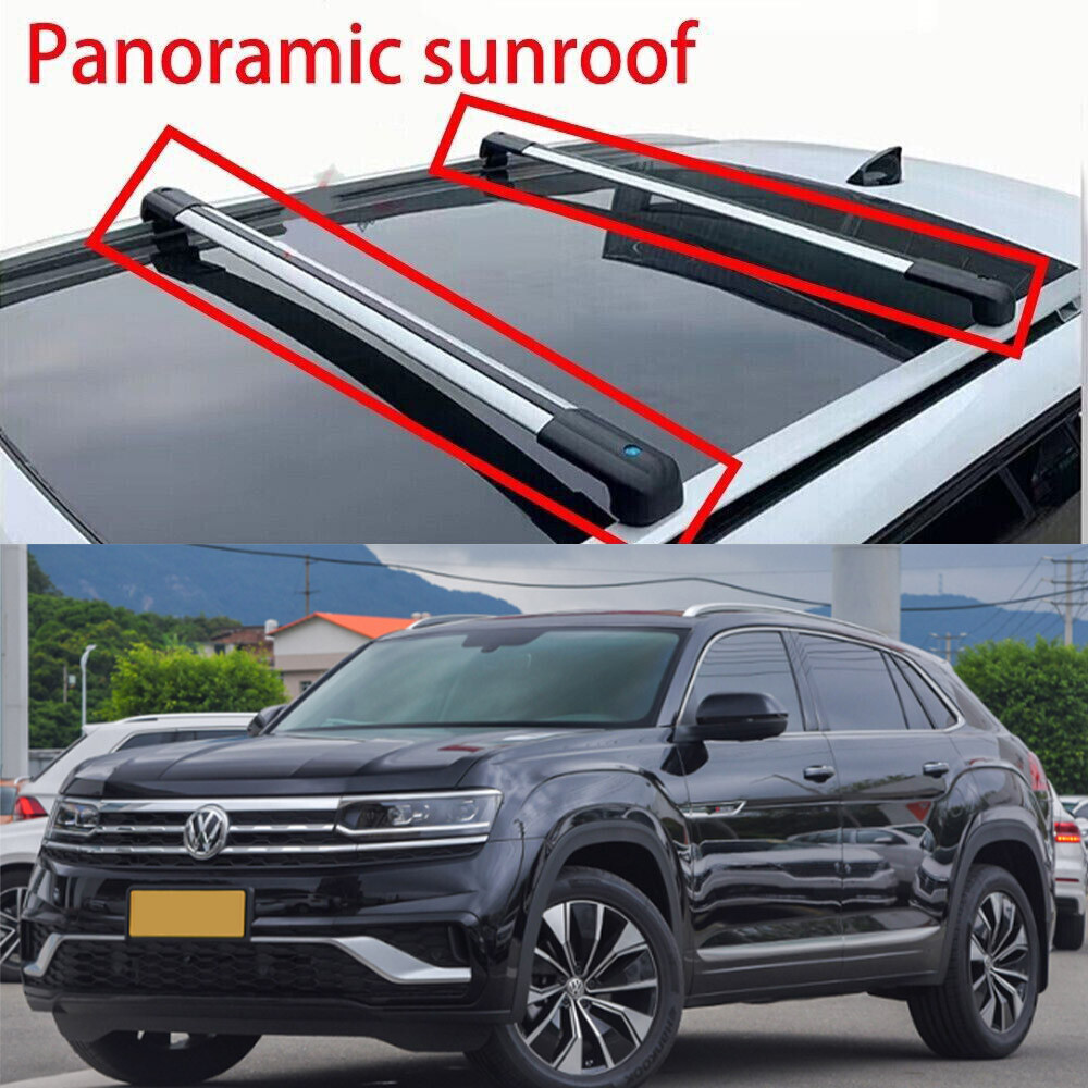 2PCS Cross bar Sunroof Rack Rail Cargo Carrier Fits For VW Atlas 2018 ...