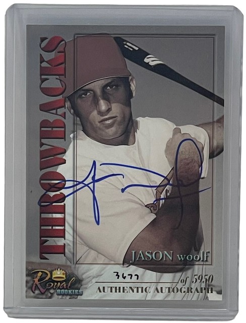 2001 Royal Rookies Throwbacks - Autographs #2 Jason Woolf /5950 (AU, RC ...