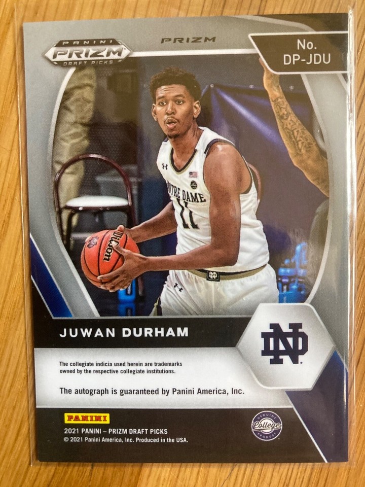 2021 Panini Prizm Draft Picks Juwan Durham Draft Picks Rookie Auto ...