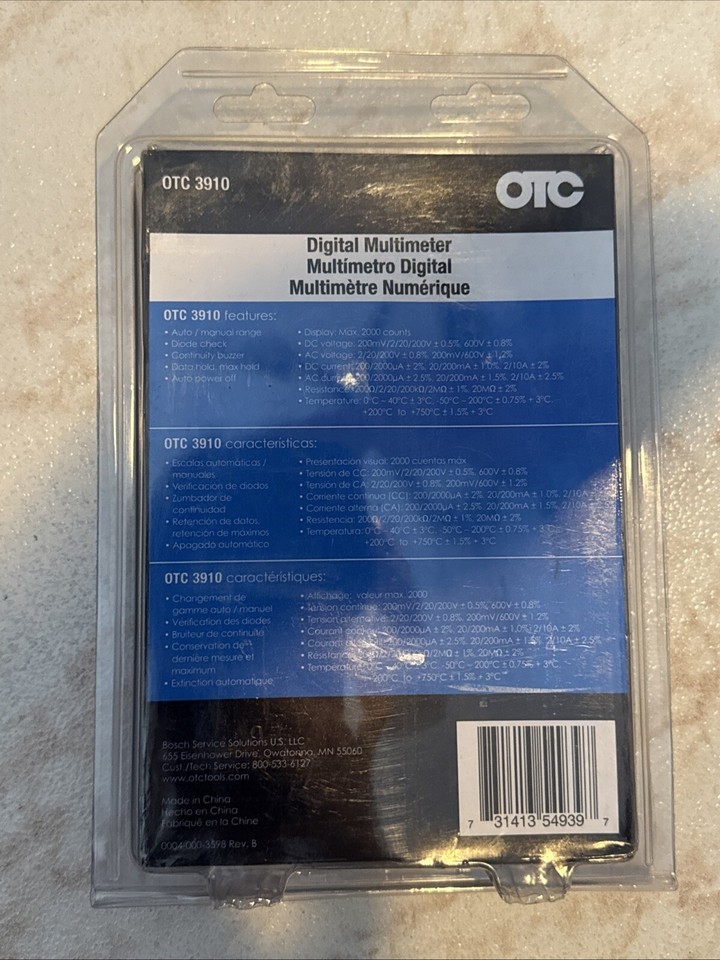 OTC Tools 55 Series 3910 Digital Economic Multimeter Service Tool | eBay