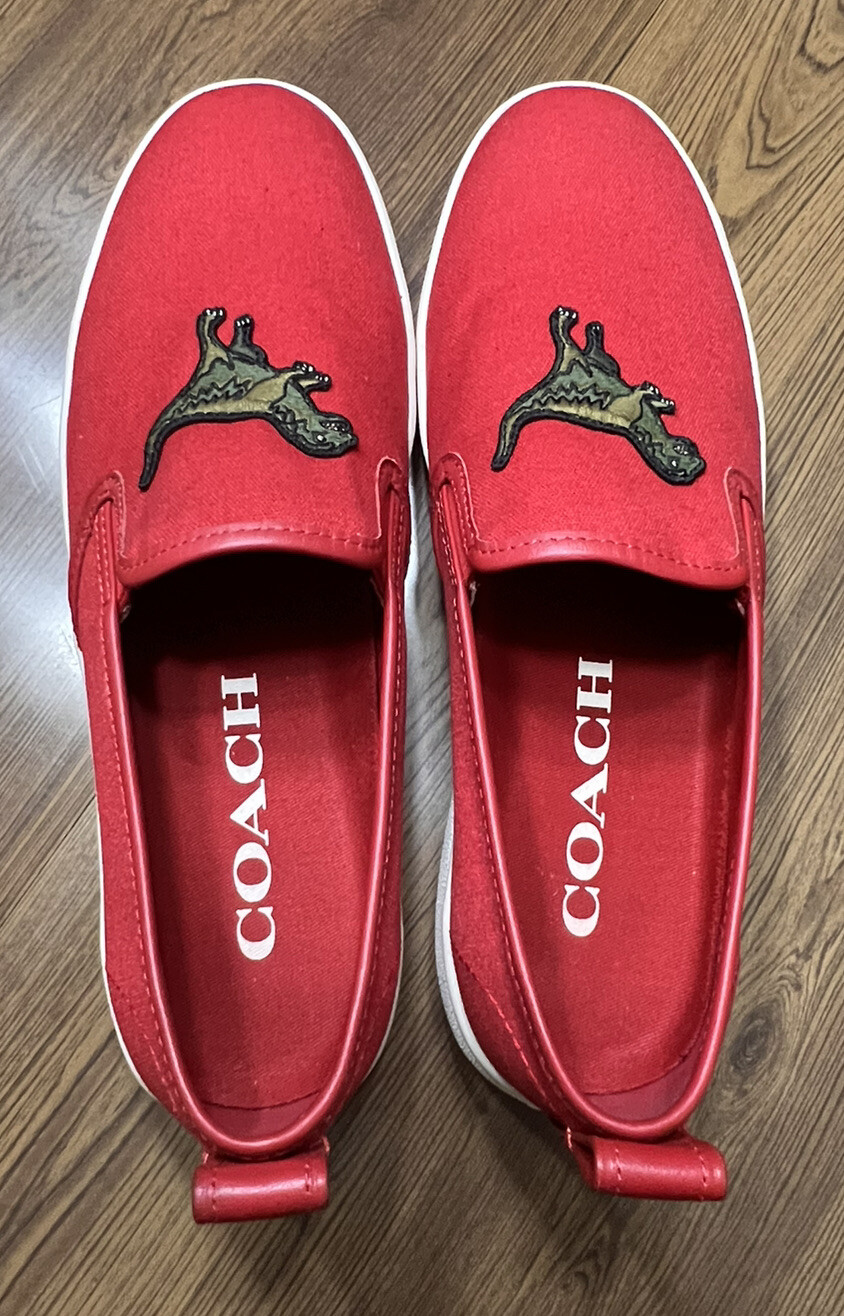 Coach Rexy Signature Canvas Slip-On Shoes Sneakers Si… - Gem