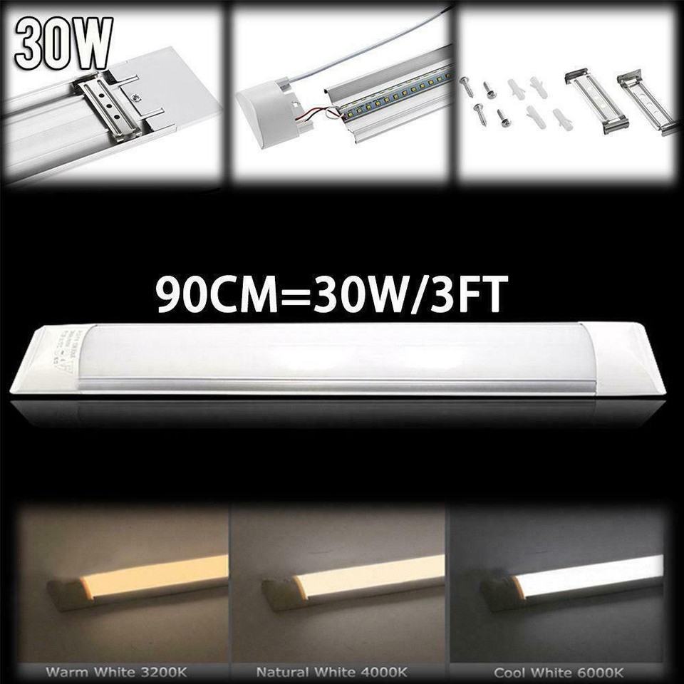 LED Strip Lights Batten Tube Light Linear Garage Workshop Lamp Wall ...