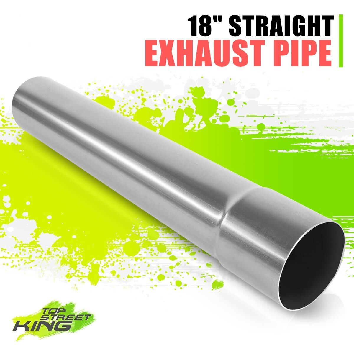 3" Inch OD Mild Steel DIY Custom Exhaust Tube Tubing 18" Long Straight ...