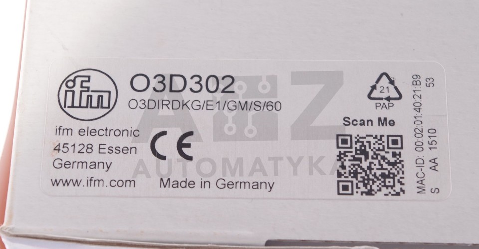 IFM O3D3O2 O3DIRDKG/E1/GM/S/60 O3DIRDKGE1GMS60 03D302 O3D302 ! NEW ! | eBay