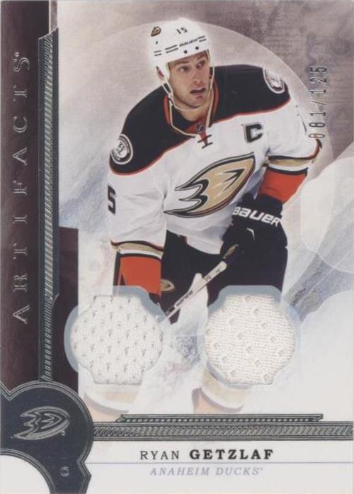 2016-17 Upper Deck Artifacts - Ryan Getzlaf #99 Dual Materials /125 ...