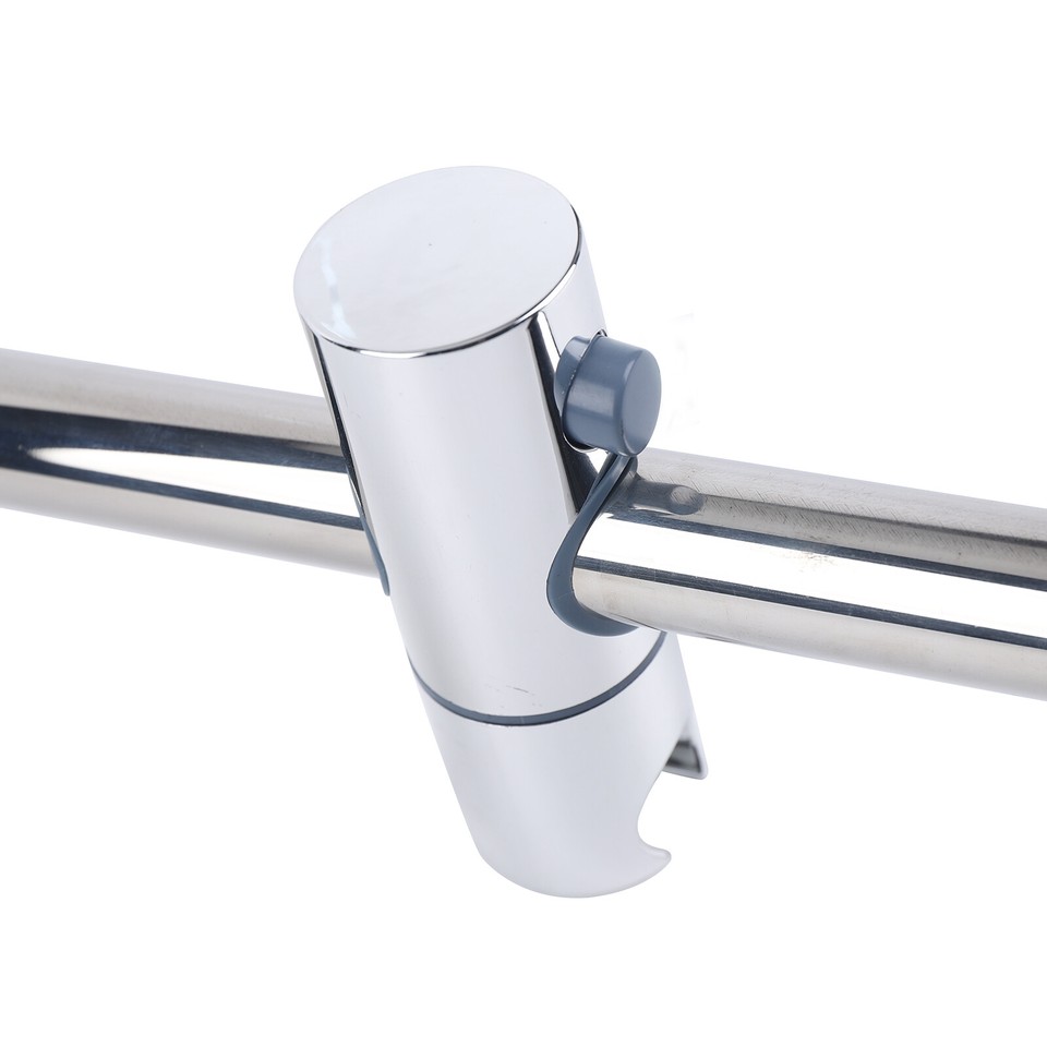 UK Stainless Steel Shower Rail Head Slider Holder Adjustable Bracket ...