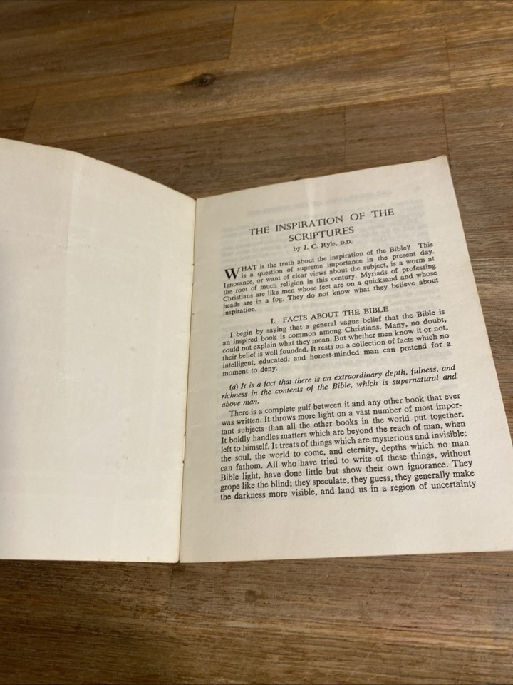 THE INSPIRATION OF THE SCRIPTURES by J. C. Ryle | eBay