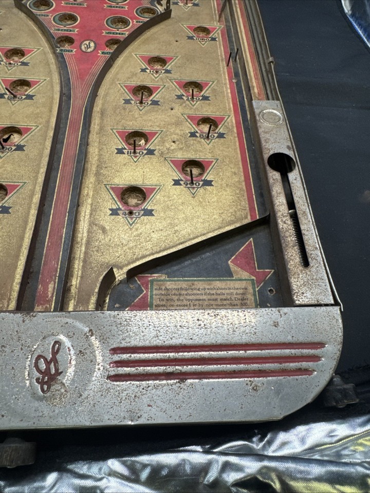 DEALER PINBALL TABLE TOP GAME 24”x12” Vintage | eBay