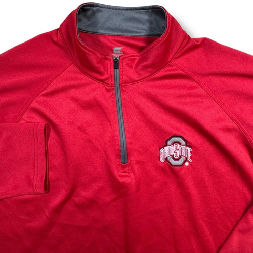 Ohio State Buckeyes Colosseum Sweatshirt Men’s XXL Red Football Quarter ...