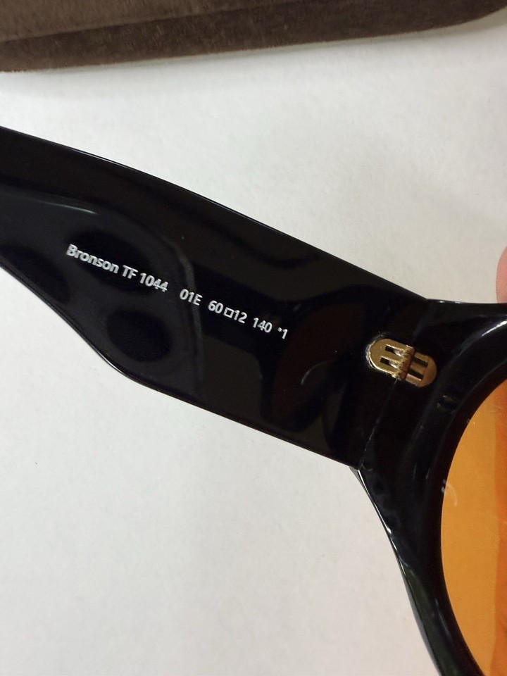 Tom Ford BRONSON TF1044/S 01E Sunglasses-Gloss Black w/Yellow ECO ...