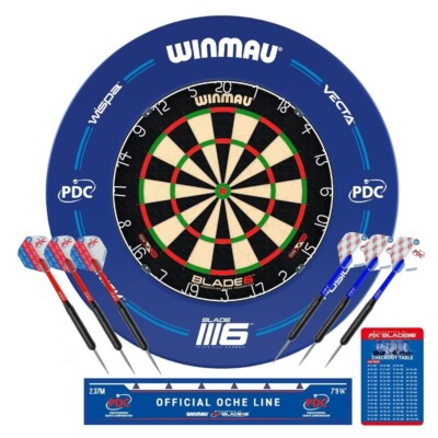 WINMAU BLADE 6 PDC DARTBOARD & SURROUND SET | eBay
