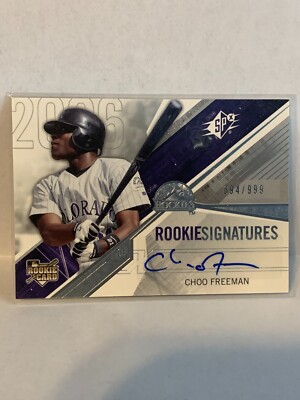 2006 SPx #124 Choo Freeman AU/999 (RC) - AUTOGRAPH AUTO ROOKIE CARD | eBay