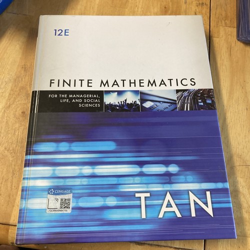 Finite Mathematics for the Managerial, - Hardcover, by Tan Soo T ...