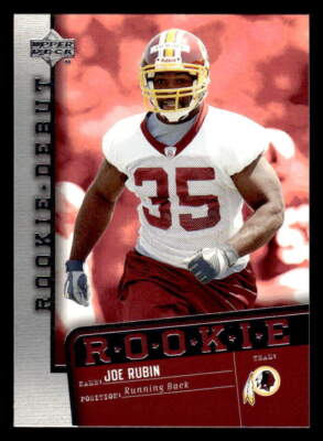 2006 UD Rookie Debut Joe Rubin #200 Washington Redskins Football Card ...