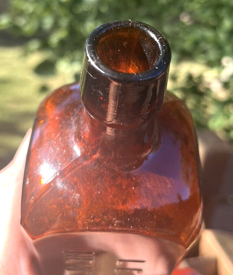 NICE AMBER COLUMBO PEPTIC BITTERS BOTTLE L.E. JUNG NEW ORLEANS 1890'S ...