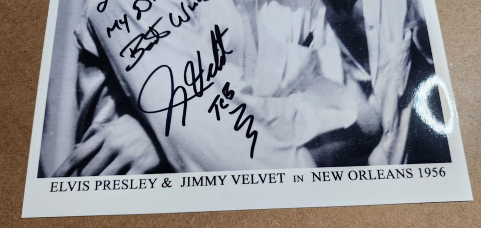 Vtg Photo of ELVIS PRESLEY & JIMMY VELVET Autographed / SIGNED by ...