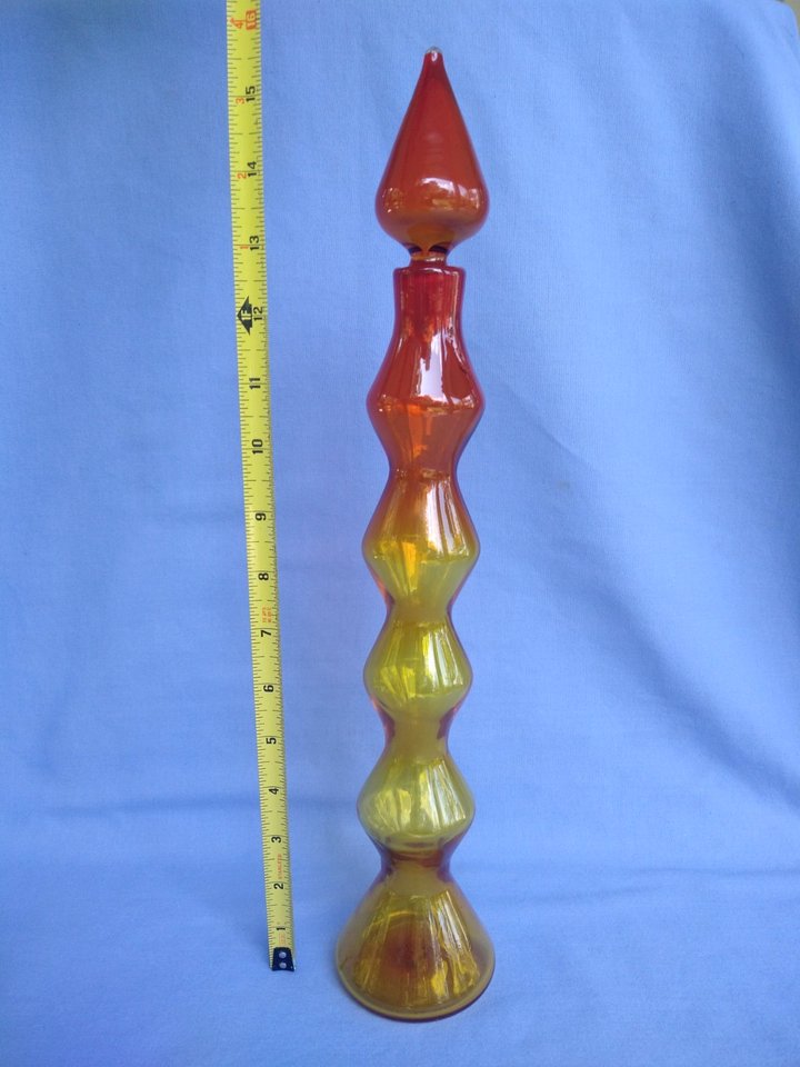 Vintage Blenko Wayne Husted Design 50's Art Glass Spool Vase 2 Part 587L | eBay