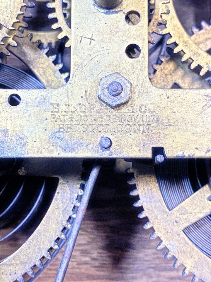 Ingraham Clock Mvmt (Pat 78/79) Front Plate (Pivots Look Good) (KD2925 ...