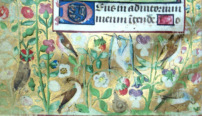 c. 1470-90 MEDIEVALFRENCH ILLUMINATED MANUSCRIPT HOURS LEAF- with ...