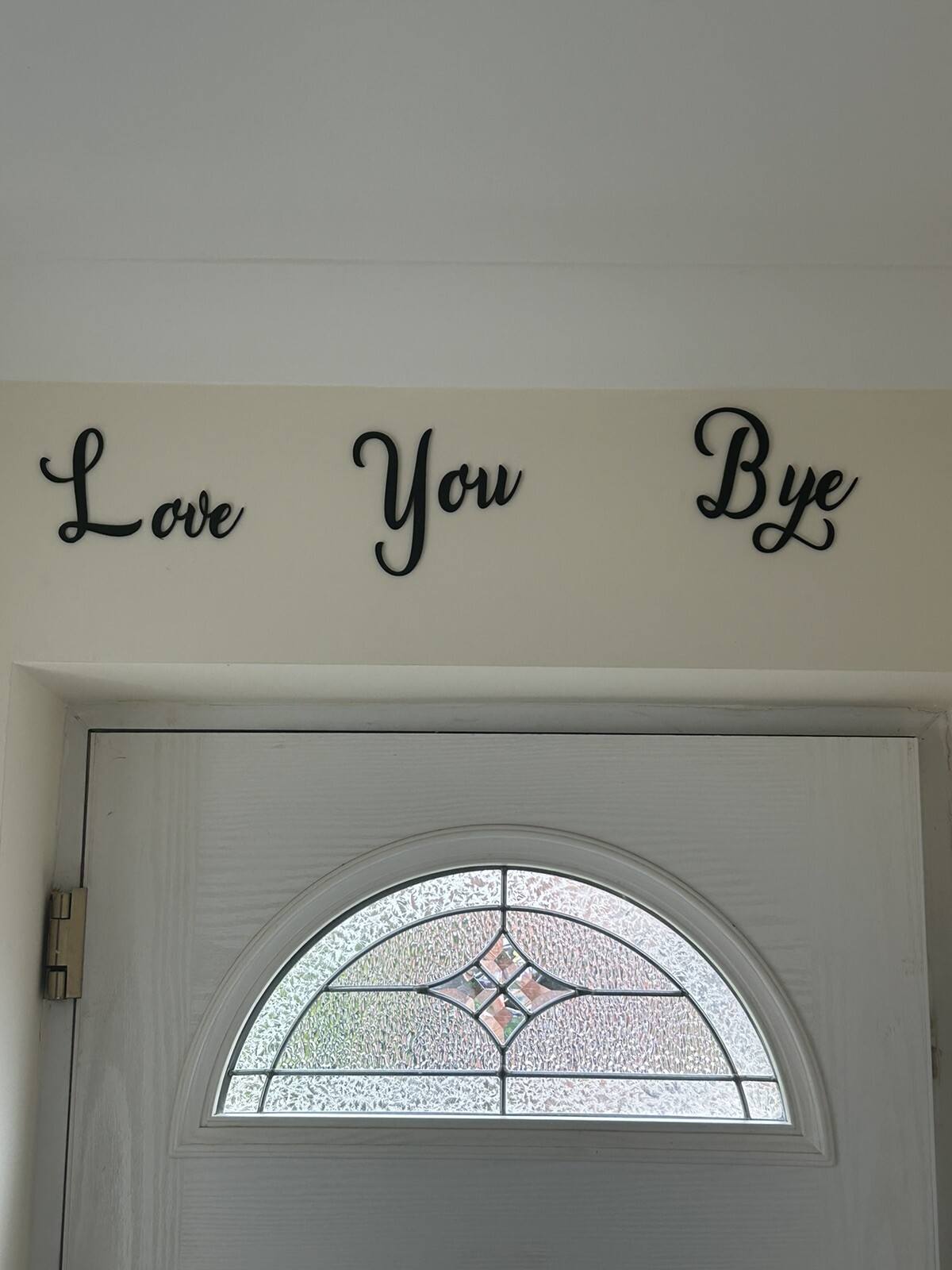 Love You Bye Wall Art Wooden Hallway Sign | eBay UK