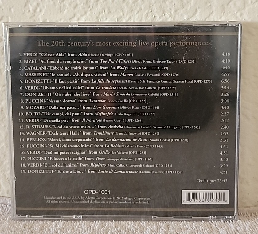 Opera Obsession! Opera d'Oro's Greatest Hits CD 2002 CD NEW SEALED | eBay