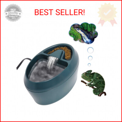 Reptile Chameleon Waterfall Drinking Fountain, Food Bowl Water Cantina ...