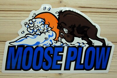 Moose Racing Moose Plow Sticker Decal 9" x 5.5" For Vans Cars Trailers ...
